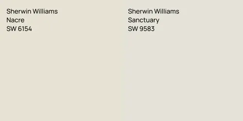 Compare Sherwin Williams Nacre with other colors