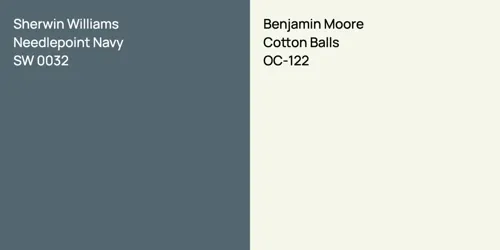 Compare Sherwin Williams Needlepoint Navy with other colors