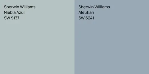 Compare Sherwin Williams Niebla Azul with other colors