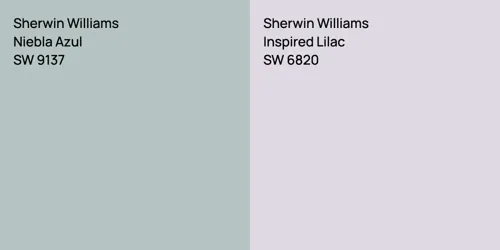 Compare Sherwin Williams Niebla Azul with other colors
