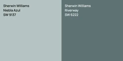 Compare Sherwin Williams Niebla Azul with other colors