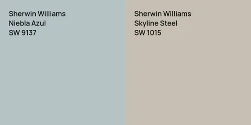 Compare Sherwin Williams Niebla Azul with other colors