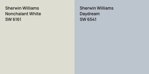 Sherwin Williams Nonchalant White vs. Sherwin Williams Daydream comparison