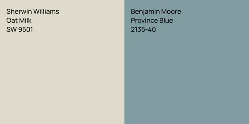 Compare Sherwin Williams Oat Milk with other colors