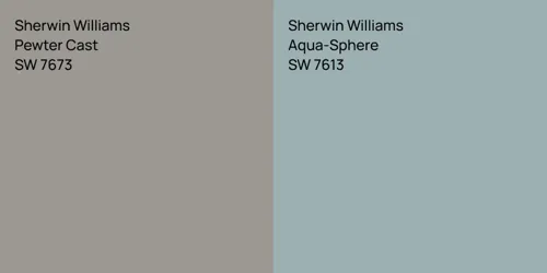 Compare Sherwin Williams Pewter Cast with other colors