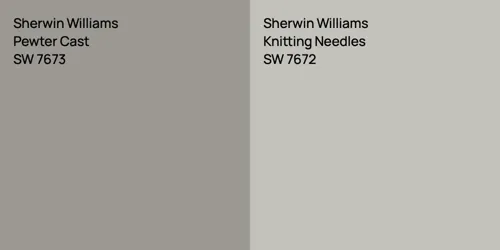 Compare Sherwin Williams Pewter Cast with other colors