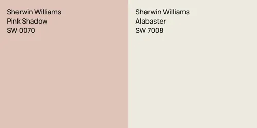 Sherwin Williams Pink Shadow vs. Sherwin Williams Priscilla comparison