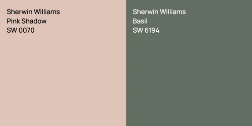 Sherwin Williams Pink Shadow vs. Sherwin Williams Priscilla comparison