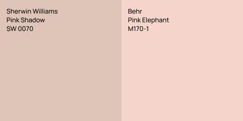 Sherwin Williams Pink Shadow vs. Sherwin Williams Priscilla comparison