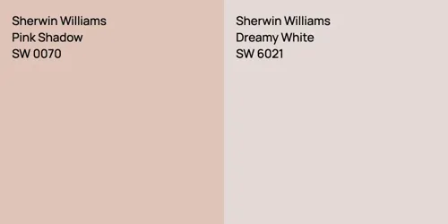Sherwin Williams Pink Shadow vs. Sherwin Williams Priscilla comparison