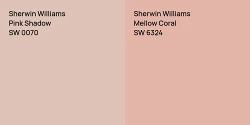 Sherwin Williams Pink Shadow vs. Sherwin Williams Charming Pink comparison