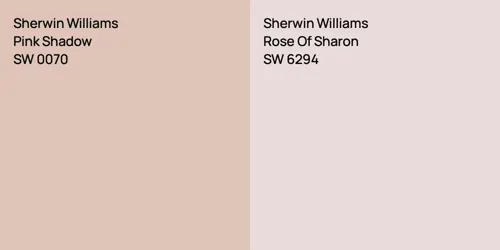 Sherwin Williams Pink Shadow vs. Sherwin Williams Priscilla comparison