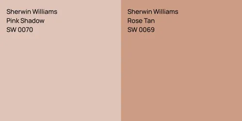 Sherwin Williams Pink Shadow vs. Sherwin Williams Priscilla comparison
