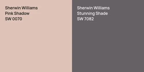 Sherwin Williams Pink Shadow vs. Sherwin Williams Charming Pink comparison