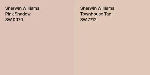 Sherwin Williams Pink Shadow vs. Sherwin Williams Charming Pink comparison