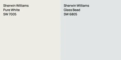 Sherwin Williams Pure White vs. Sherwin Williams White Snow comparison