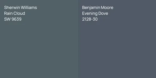 Compare Sherwin Williams Rain Cloud with other colors