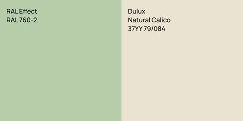 RAL Effect RAL 760-2 vs. RAL Classic Reseda green comparison