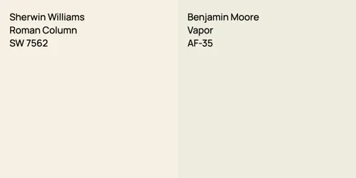 Sherwin Williams Roman Column vs. Benjamin Moore Wedgewood Gray comparison