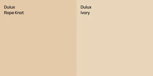 Dulux Rope Knot vs. Dulux Cream Rose comparison