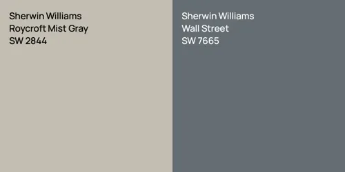 Sherwin Williams Roycroft Mist Gray vs. Sherwin Williams Minimalist ...