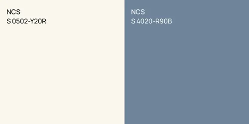NCS S 0502-Y20R vs. NCS S 0601-R comparison
