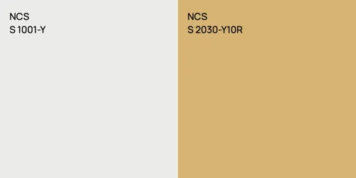 NCS S 1001-Y vs. NCS S 1010-Y70R comparison