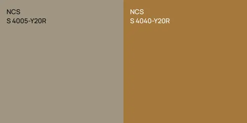 NCS S 4005-Y20R vs. NCS S 4010-Y30R comparison