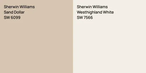 Sherwin Williams Sand Dollar vs. Sherwin Williams White Sand comparison