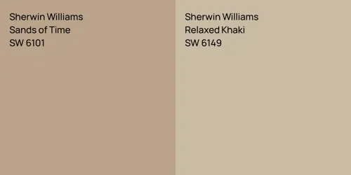 Compare Sherwin Williams Sands of Time with other colors