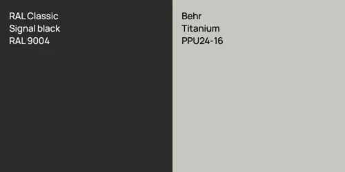RAL Classic Signal black vs. RAL Classic Jet black comparison