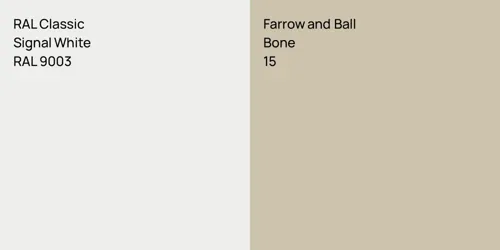 RAL Classic Signal White vs. RAL Classic Pure White comparison