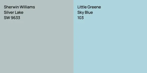 Compare Sherwin Williams Silver Lake with other colors