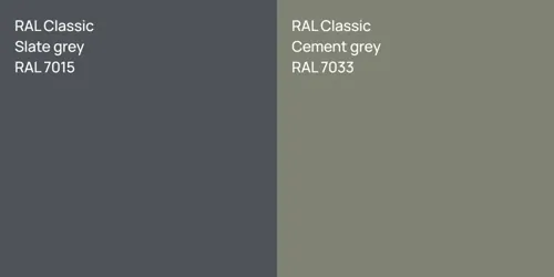 RAL Classic Slate grey vs. RAL Classic Anthracite grey comparison