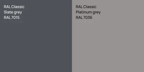RAL Classic Slate grey vs. RAL Classic Anthracite grey comparison