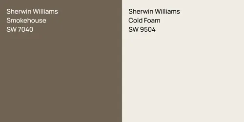 Compare Sherwin Williams Smokehouse with other colors