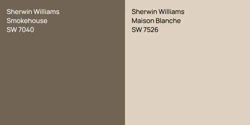 Compare Sherwin Williams Smokehouse with other colors