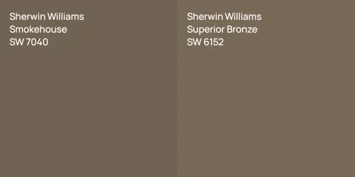 Compare Sherwin Williams Smokehouse with other colors