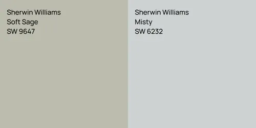 Compare Sherwin Williams Soft Sage with other colors