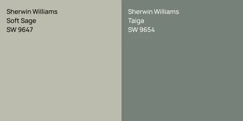 Compare Sherwin Williams Soft Sage with other colors