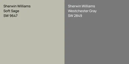 Compare Sherwin Williams Soft Sage with other colors