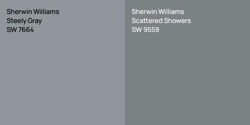 Sherwin Williams Steely Gray vs. Sherwin Williams Steely Gray comparison