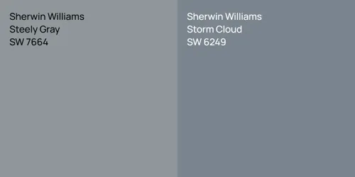 Sherwin Williams Steely Gray vs. Sherwin Williams Steely Gray comparison