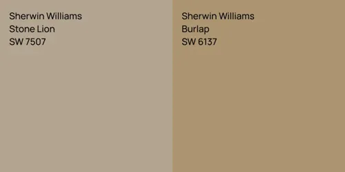Compare Sherwin Williams Stone Lion with other colors