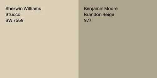 Compare Sherwin Williams Stucco with other colors