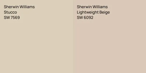 Compare Sherwin Williams Stucco with other colors