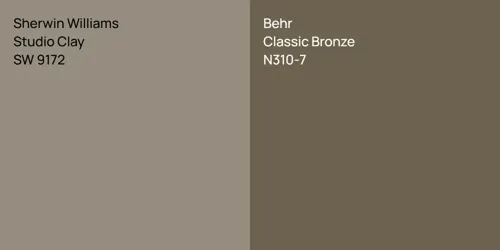 Compare Sherwin Williams Studio Clay with other colors