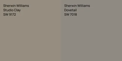 Compare Sherwin Williams Studio Clay with other colors