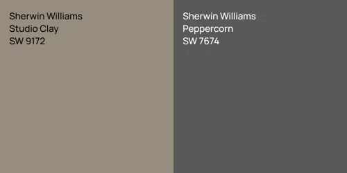 Compare Sherwin Williams Studio Clay with other colors