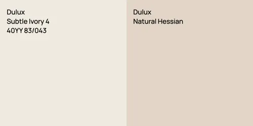 Dulux Subtle Ivory 4 vs. Dulux Subtle Ivory 3 comparison